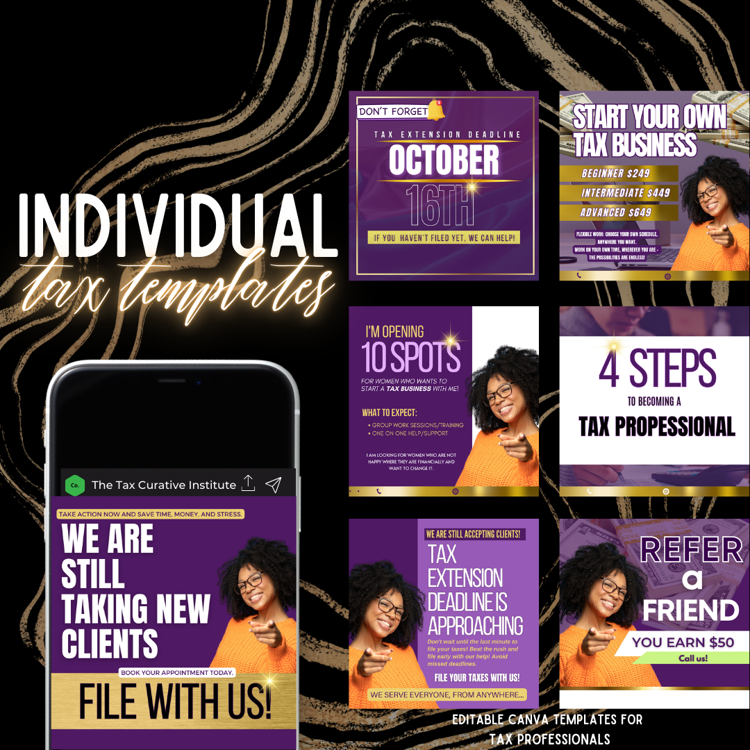 Individual Editable - Purple - The Tax Curative